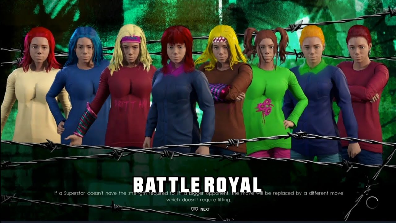 WWE 2K22 CAWS 8-Woman Battle Royal Match 28 - YouTube