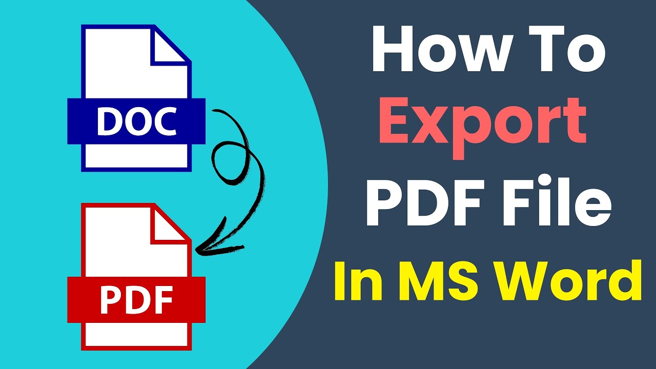 How To Export Pdf File in Microsoft Word 2025 (PC Tutorial) - YouTube