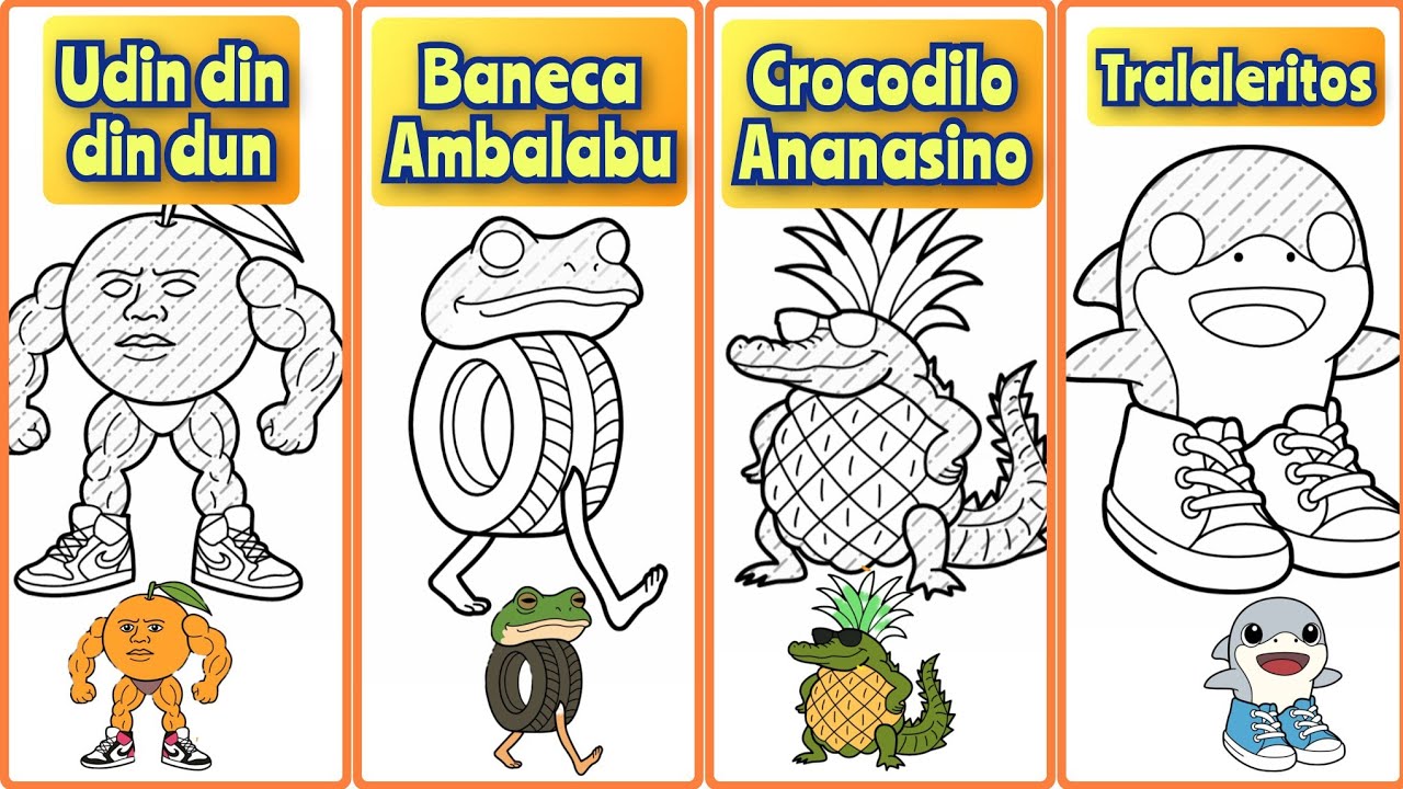 Brainrot Memes Sketch Drawing & Colouring Part-2 @Jodask - YouTube