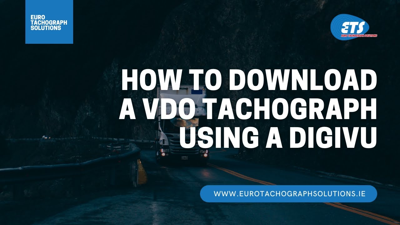 How To Download a VDO Tachograph Using a DigiVU - YouTube