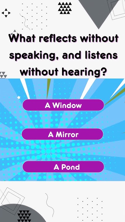 Enigmatic Mirror Riddle: Can You Solve the Reflection Conundrum?🔍 # ...