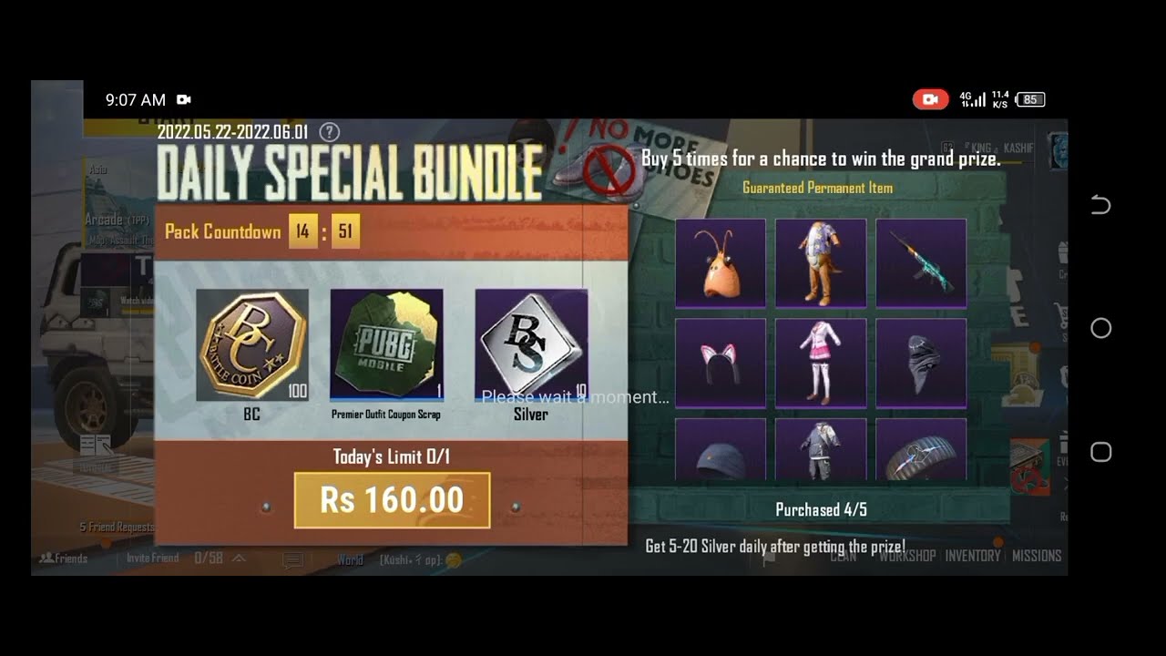 PUBG MOBILE LITE NEW Daily Special Bundle 5 FIVE Time Purchase Which ...