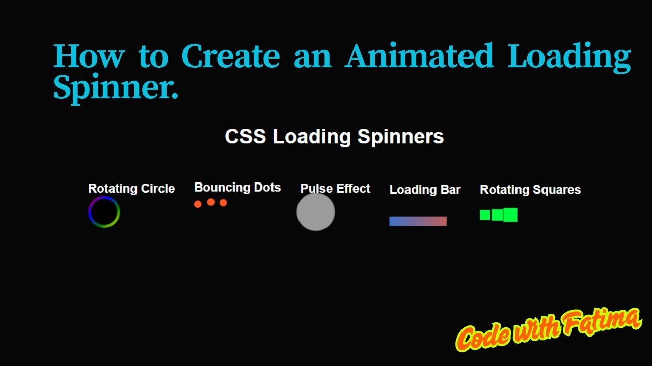 How to Create an Animated Loading Spinner Using HTML & CSS - YouTube