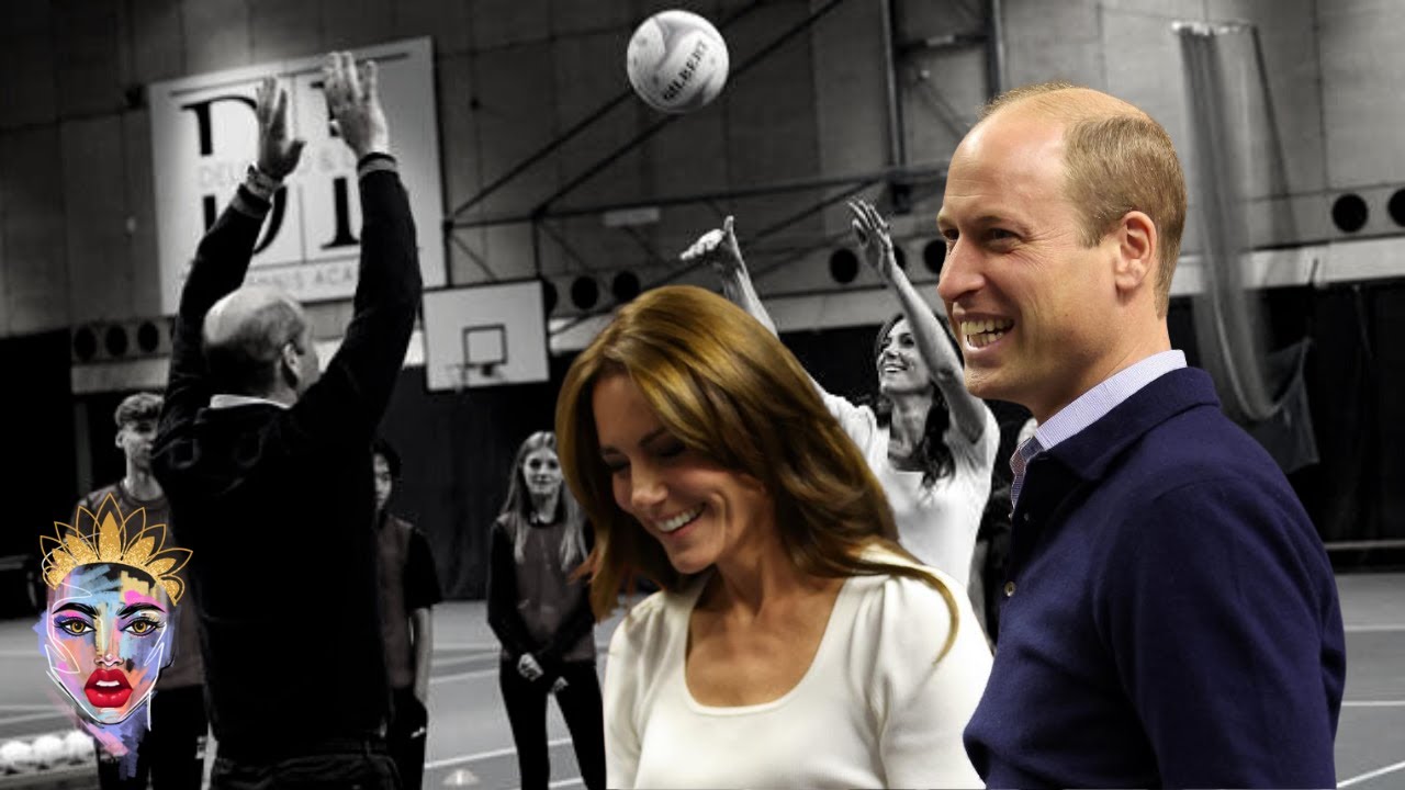 KATE MIDDLETON goes head-to-head with PRINCE WILLIAM netball drills try ...