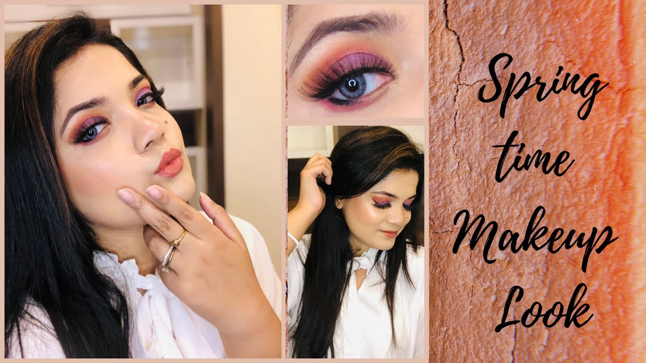 SPRING MAKEUP TUTORIAL |SPRING ROMANCE MAKEUP ||GET GLAMOROUS - YouTube