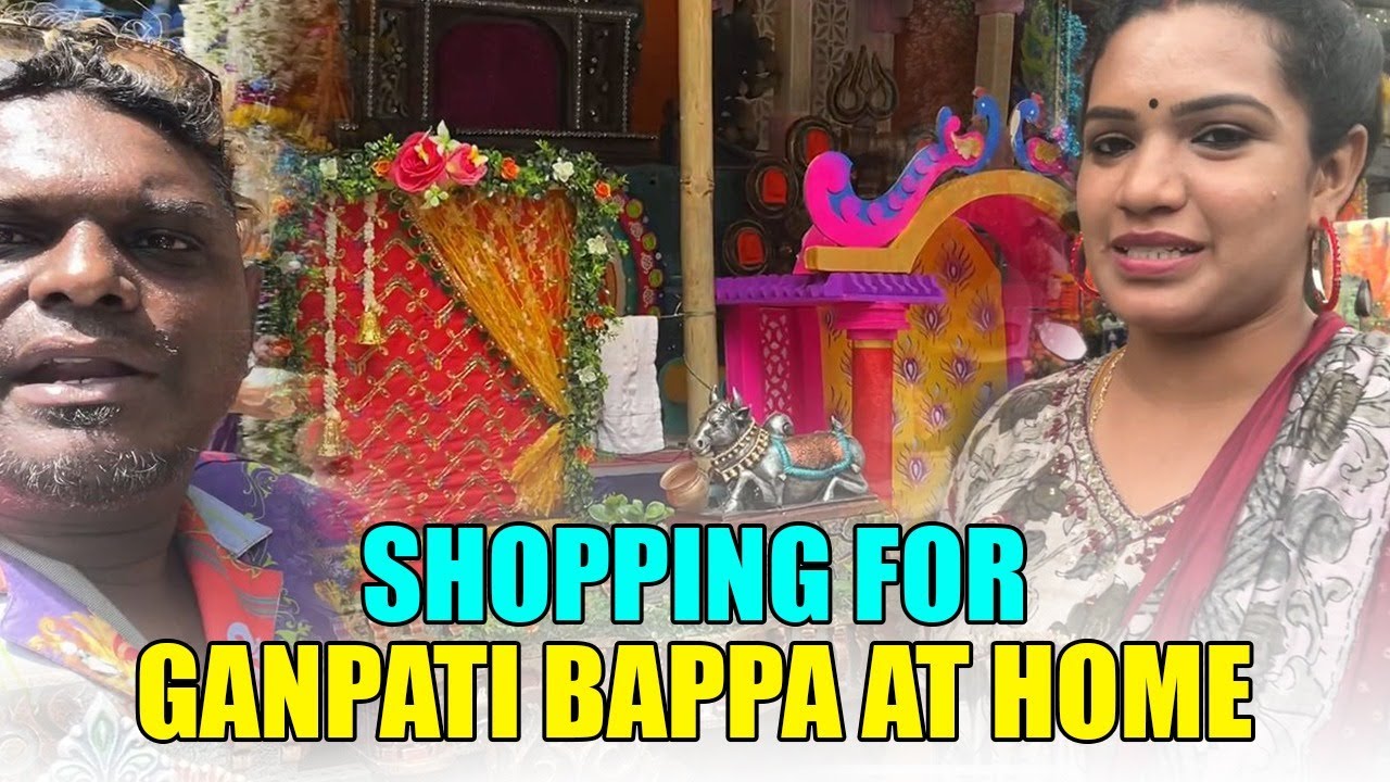 Shopping for Home Ganpati Decoration!!😍🤩 | Dadar Market & Matunga ...