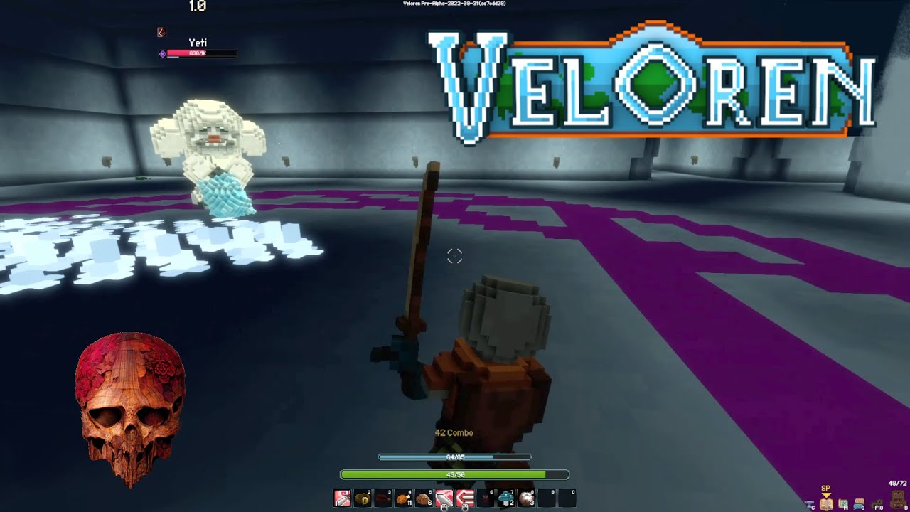 VELOREN || BOSS YETI || Matando al jefe de la mazmorra nivel II solo ...