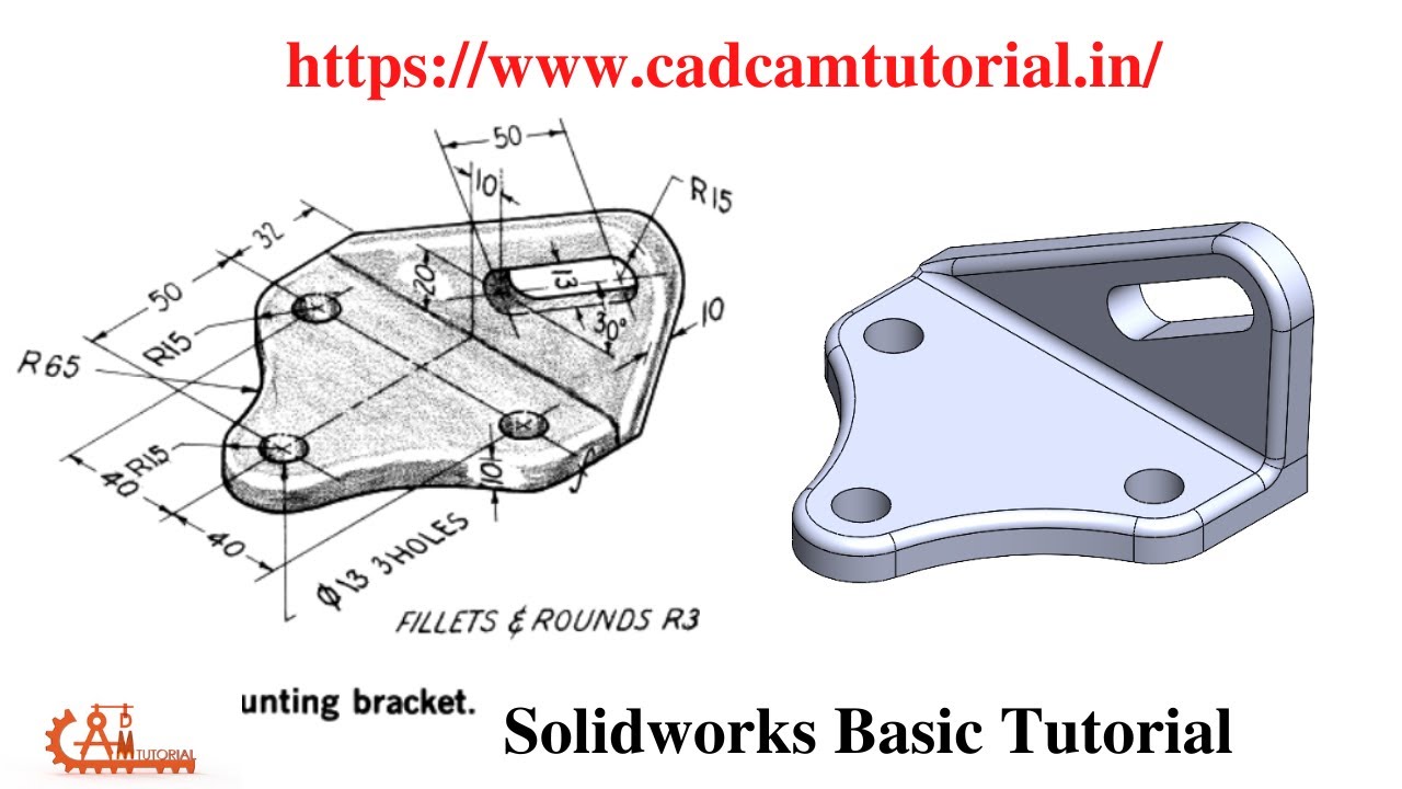 Solidworks Basic Tutorial for Beginners !Training Exercise 17 - YouTube
