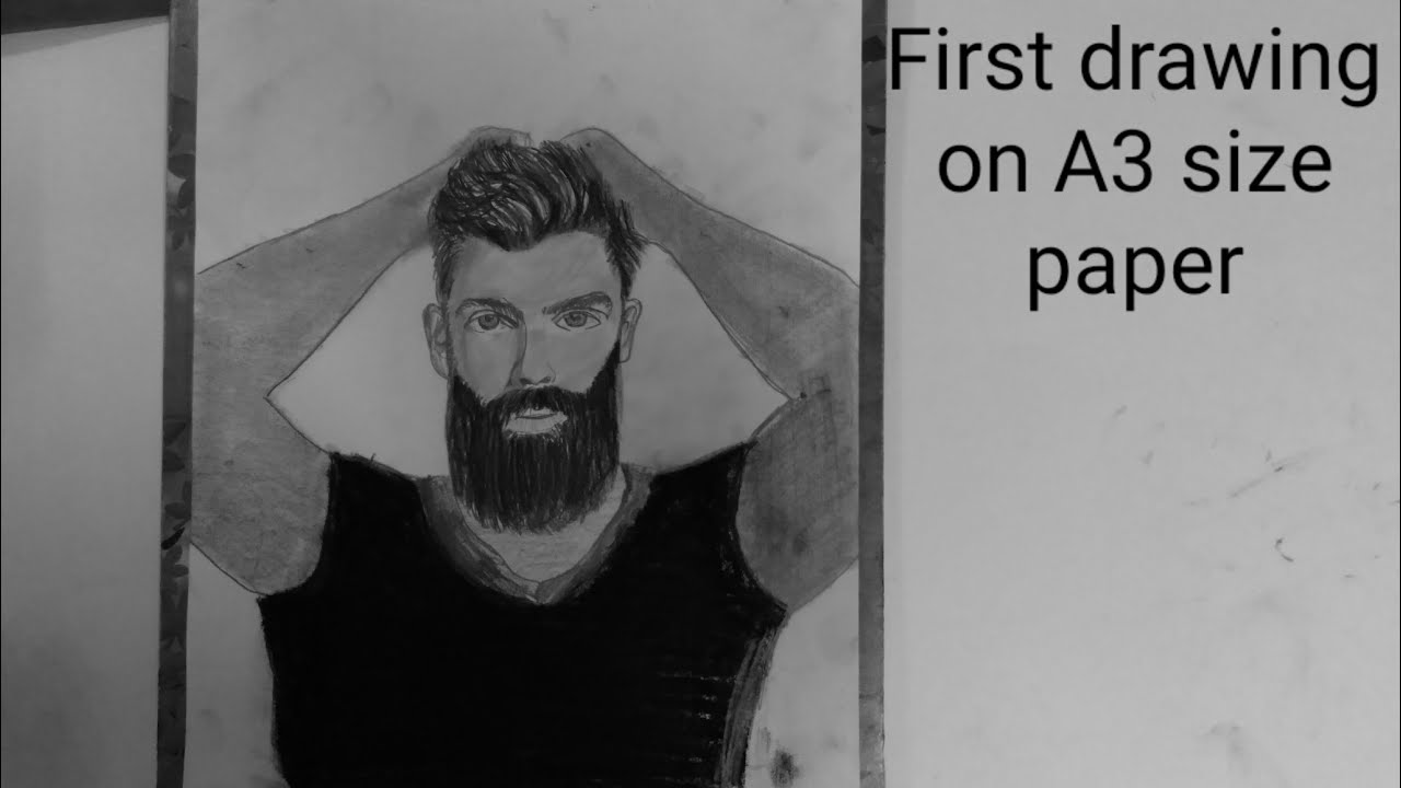 First drawing on A3 paper.Must watch. - YouTube