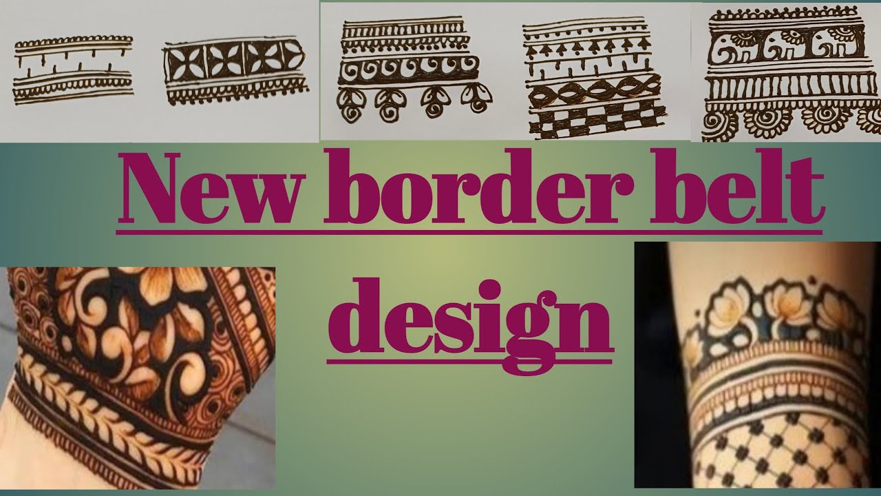 Heena Belt Border Designs/easy border belt mehndi designs.#mehndi# ...