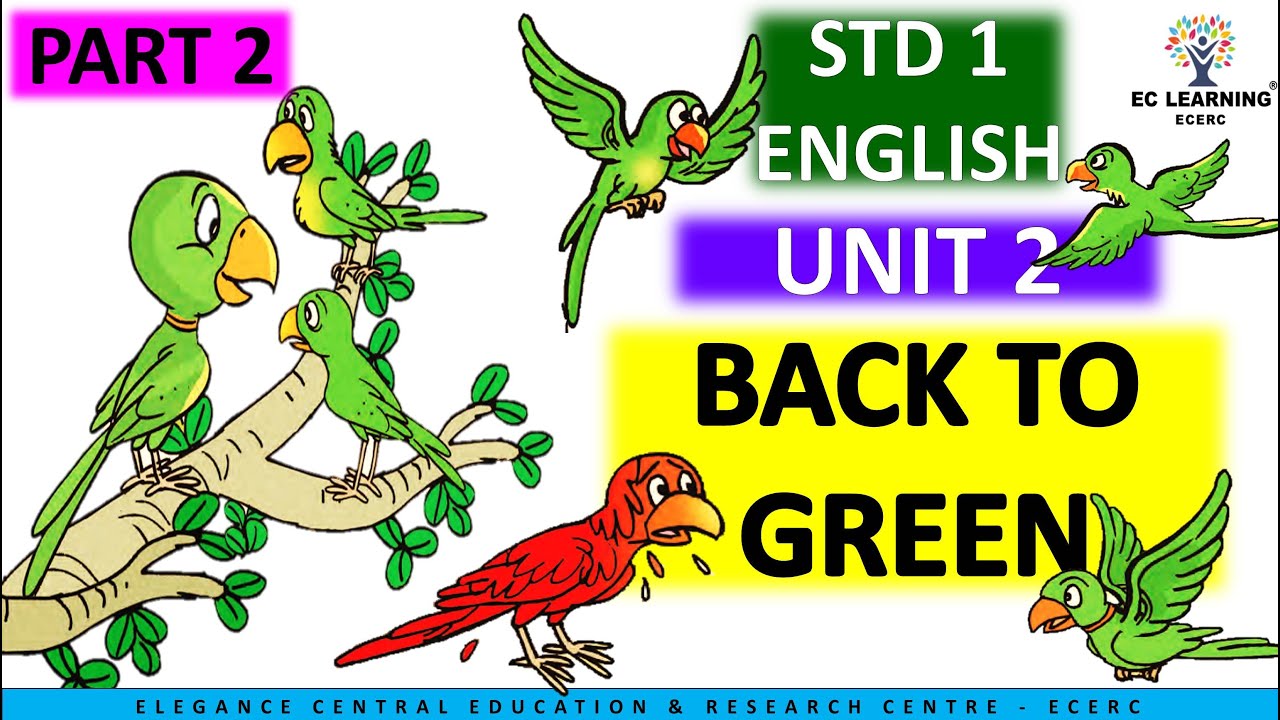 STD 1 ENGLISH UNIT 2 BACK TO GREEN PART 2| NEW TEXT 2024-25 | Ec ...