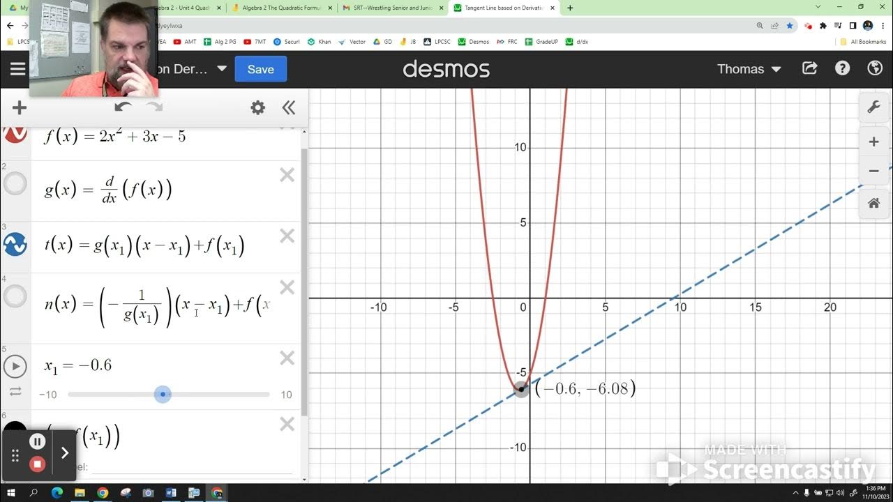 Desmos Graphing Calculator - How to graph the Tangent and Normal Line ...