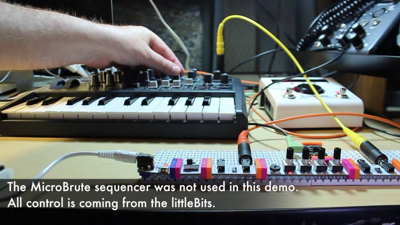littleBits + MicroBrute = Rhythm Generator - YouTube