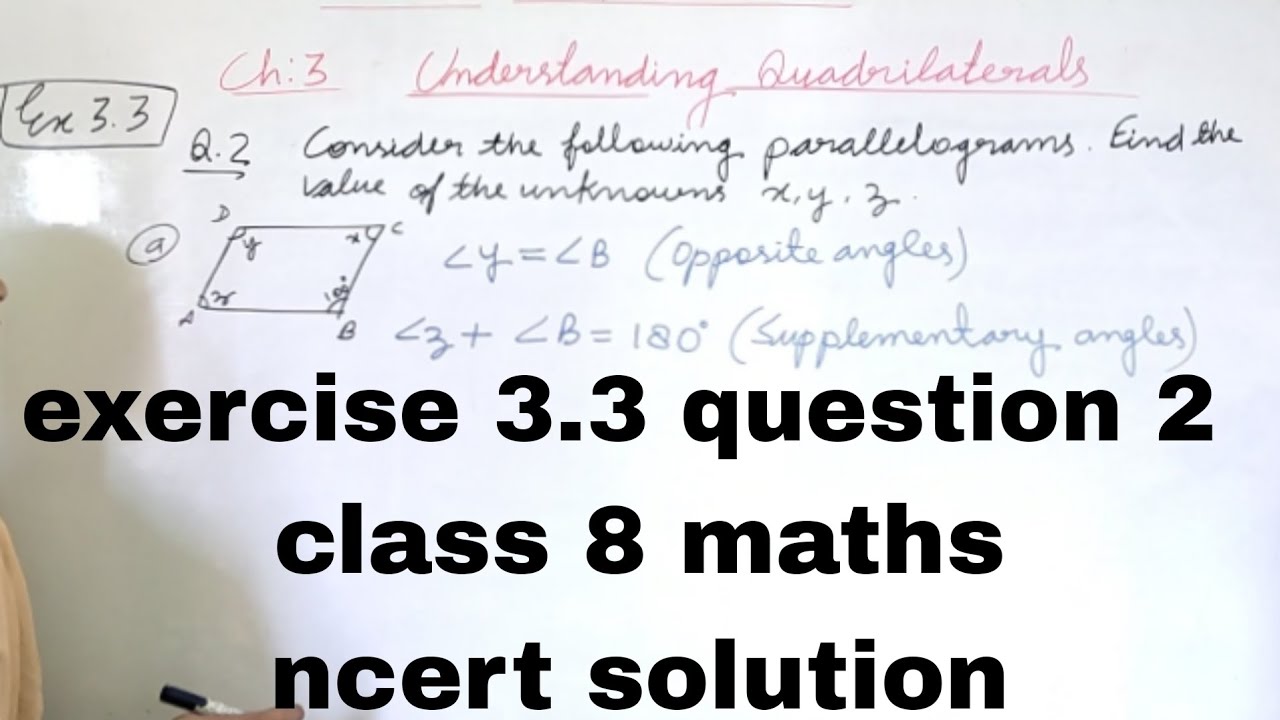 exercise 3.3 question 2 class 8 maths ncert solution - YouTube