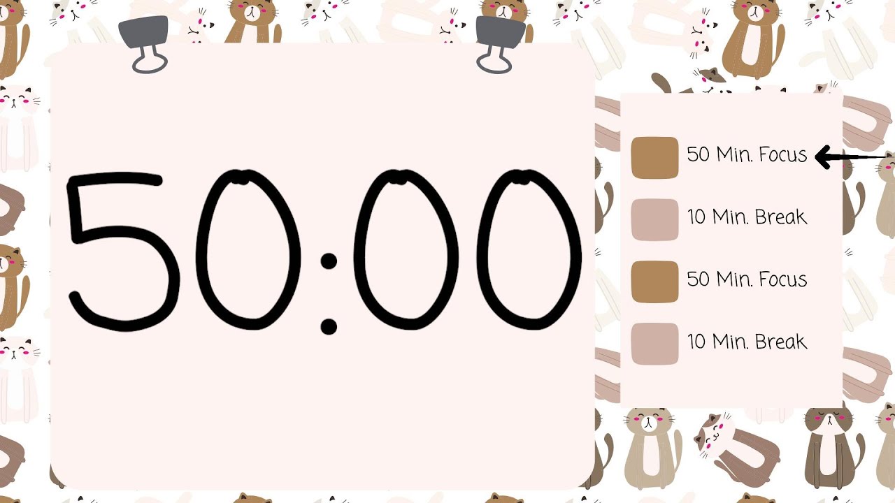 Stay Focused! 50-Minute Countdown Timer with 10 Minutes of Breaks - YouTube