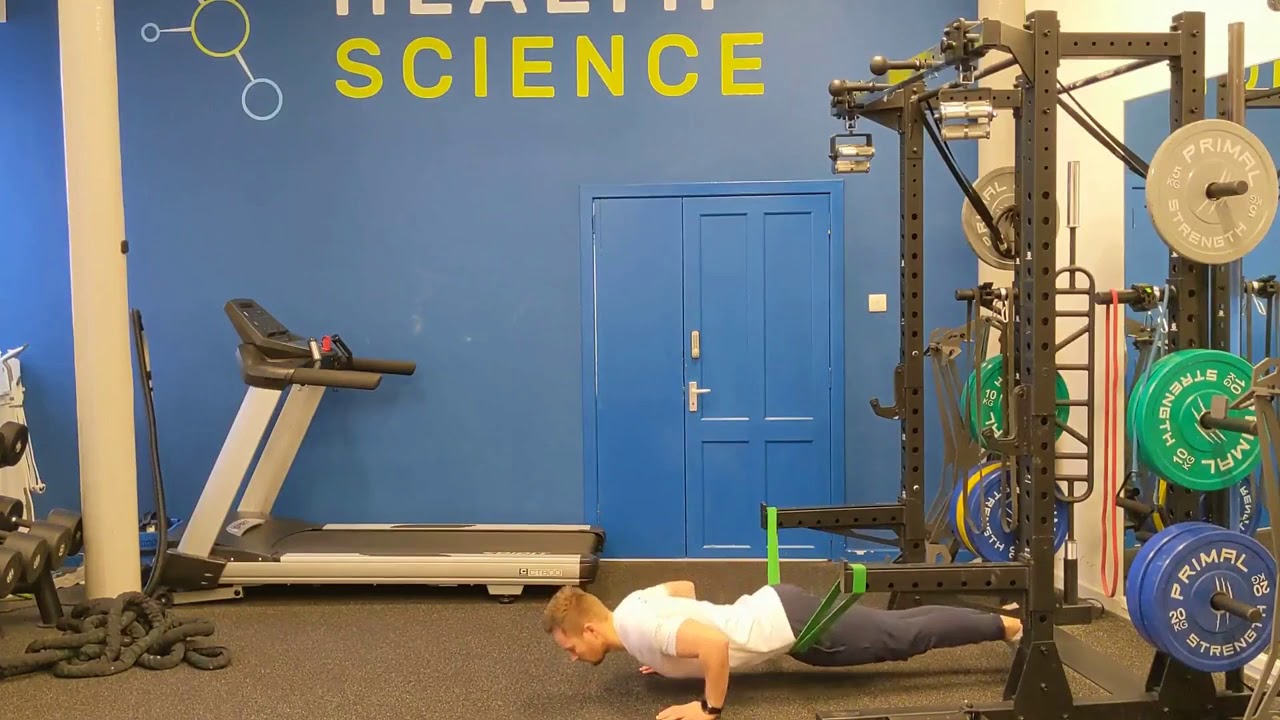 Band assisted push ups - YouTube