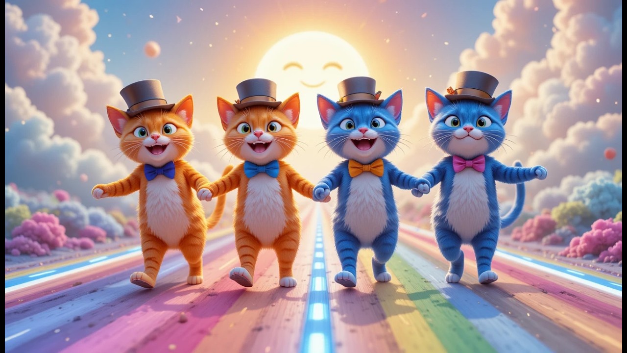 Dubi Dubi Dum Dum 😺 | Funny Dancing Cats Song for Kids | Silly Cat ...