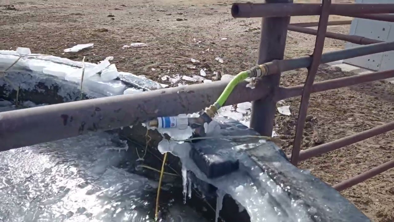 Freeze Miser in Action | 2°F on a 30ft hose in NW Oklahoma - YouTube