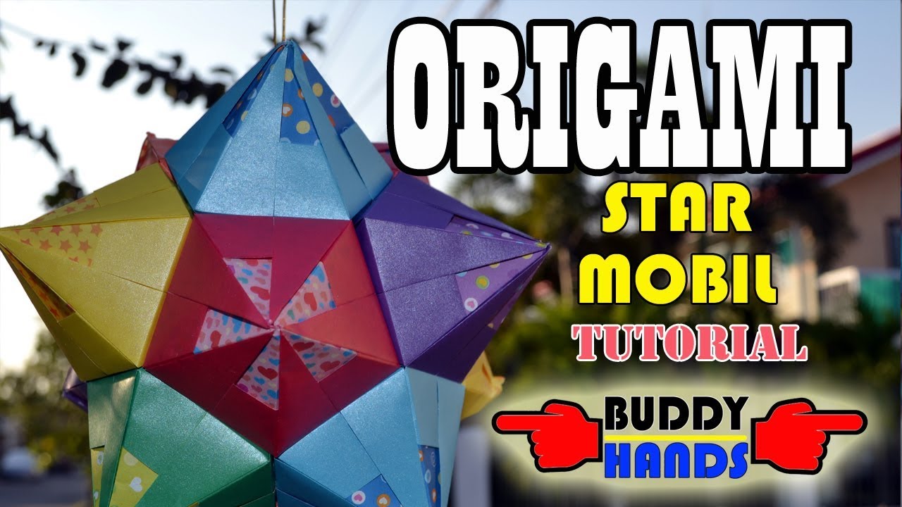 How to make easy ORIGAMI STAR MOBIL(종이접기 별모빌) - YouTube