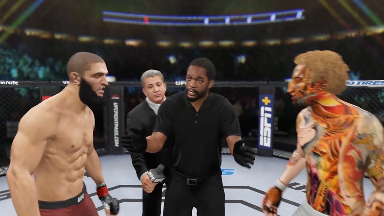 UFC 265: Khazmat Chimeav verus Ginger Albino FULL FIGHT UFC4 EA Sports ...