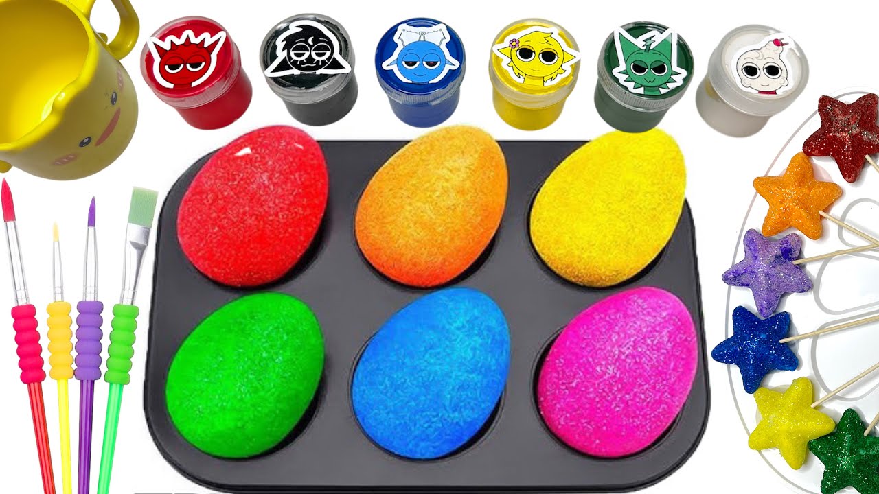 Oddly Satisfying Video l Making DIY Real BIG Surprise Glitter Eggs FROM ...