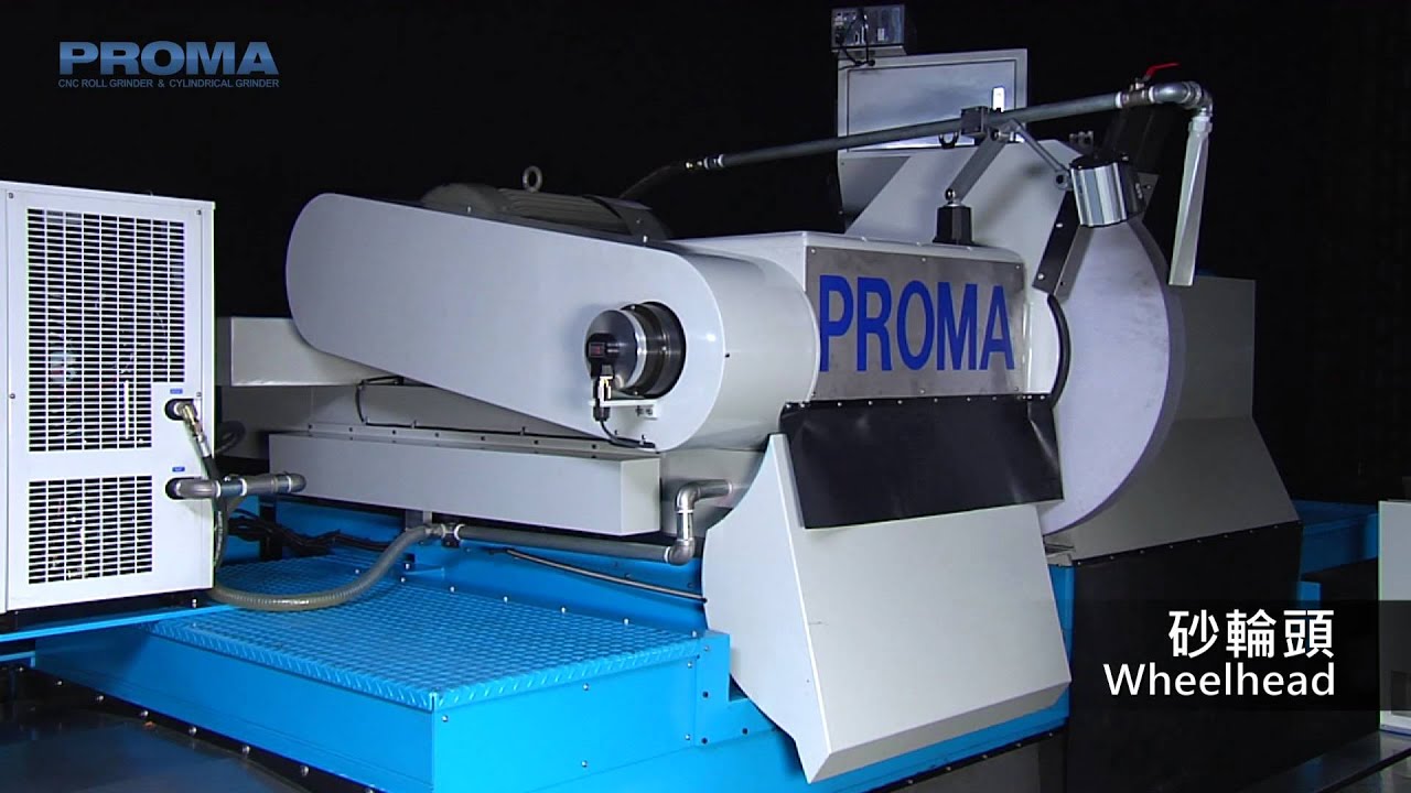 PROMA H-TYPE CNC Cylindrical Roll Grinding Machine - YouTube