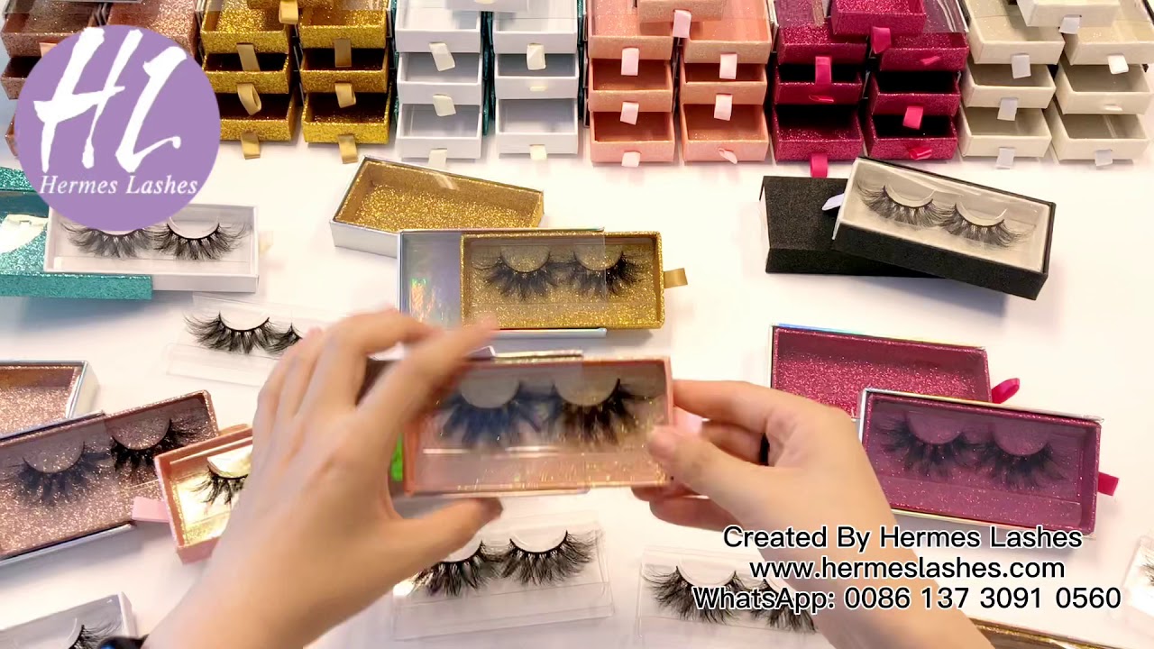 3D Mink Strip Lashes Box, Glitter Lashes Packaging, Holographic eyelash ...