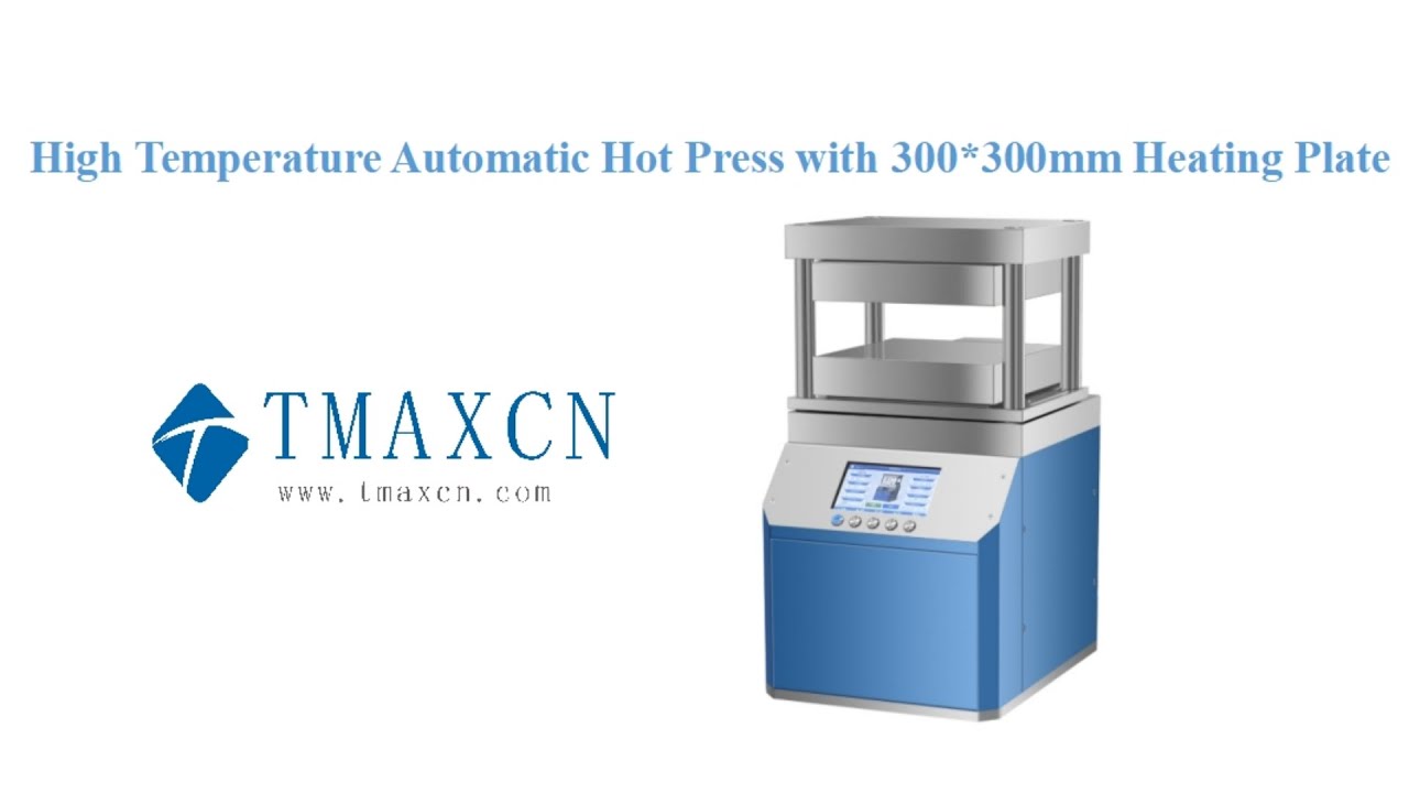 High Temperature Automatic Hot Press with 300*300mm Heating Plate - YouTube