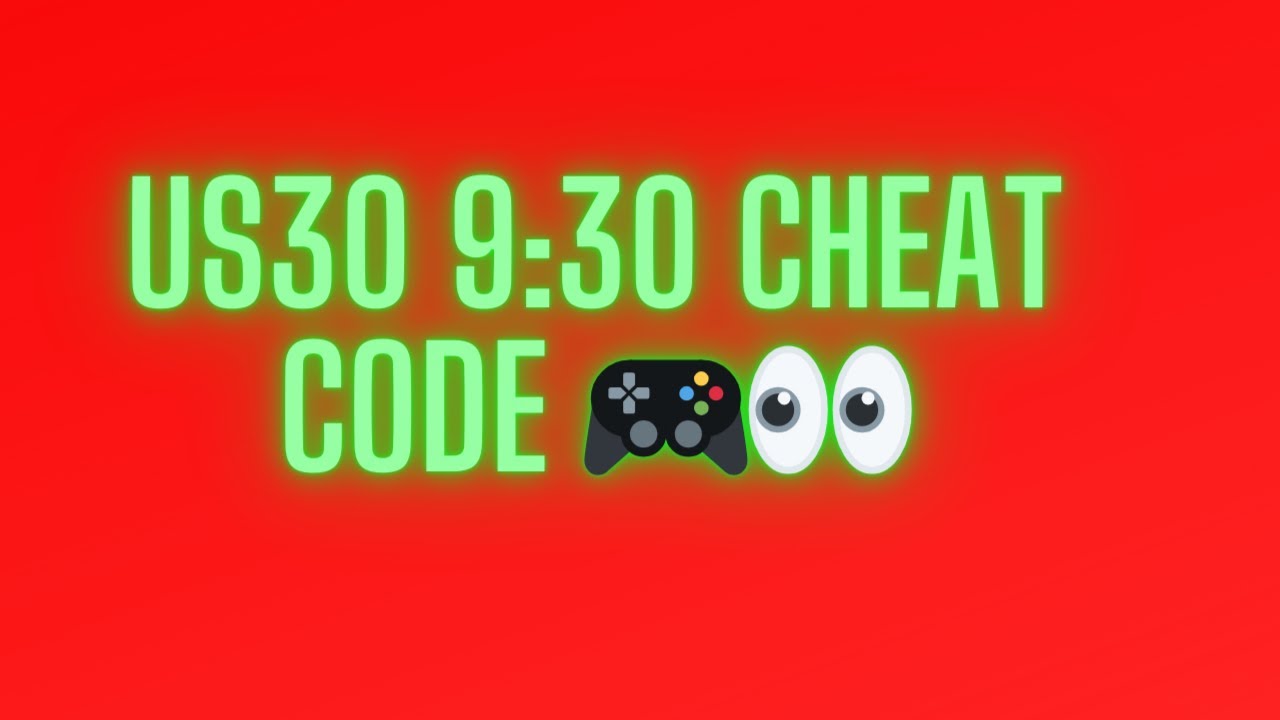 Us30 9:30 CNBC Cheat Code Revealed - YouTube