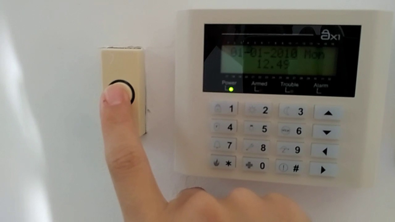AX1 alarm - panic button - YouTube