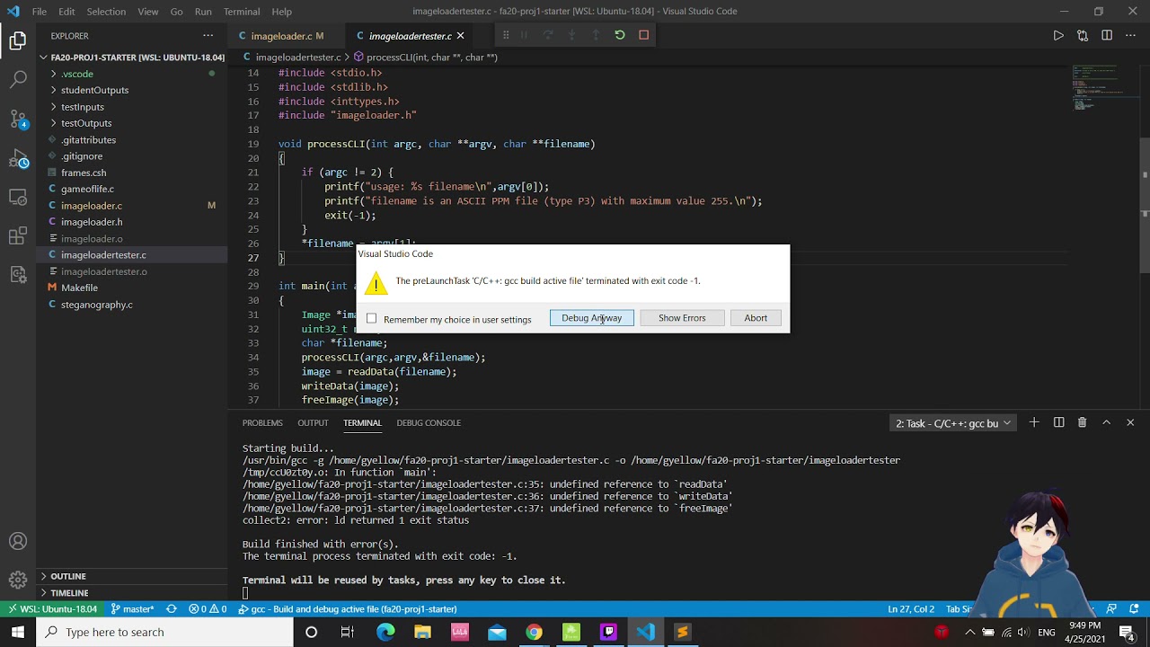 Attempt to debug with GDB, Project 1, CS61C, UC Berkeley, [Study stream live] - YouTube