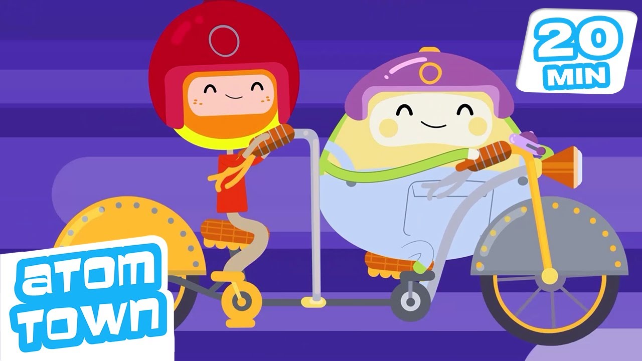 Atomic Bike Fun | Fun Cycling Lessons | Full Episodes | Atom Town - YouTube