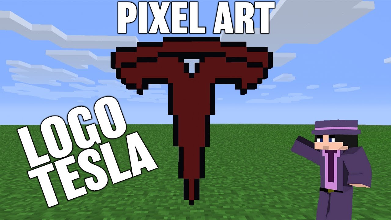 [TUTO] Comment faire le logo de Tesla en pixel art sur Minecraft ⚡ ...