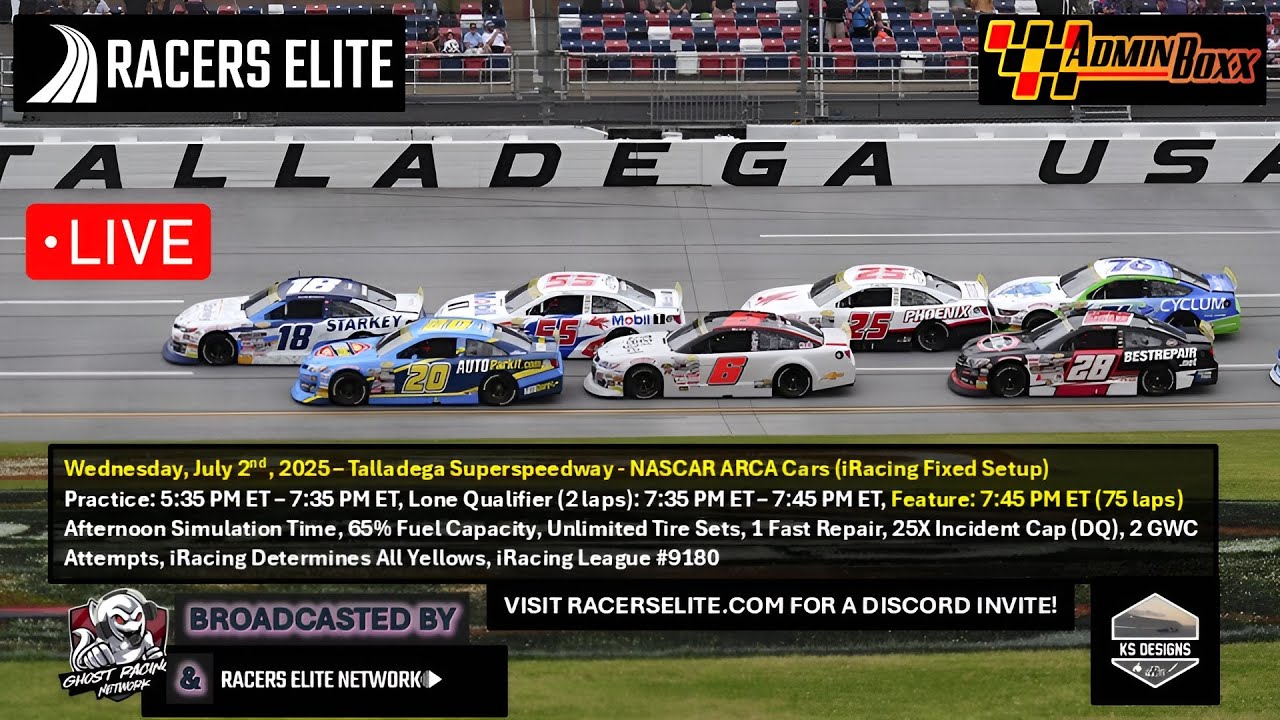 Racers Elite Special Event - ARCA at Talladega 07/02/2025 - YouTube