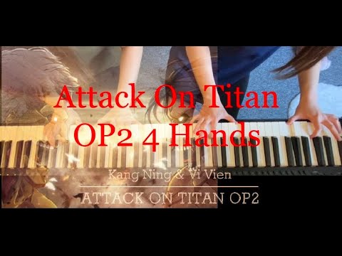 Attack on Titan Season 2 - "Jiyuu no Tsubasa" OP 2 Piano Duet Cover ...