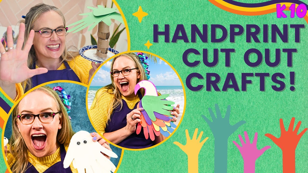 Paper Handprint Cut Out Activities For Kids! - 20 minute compilation ...