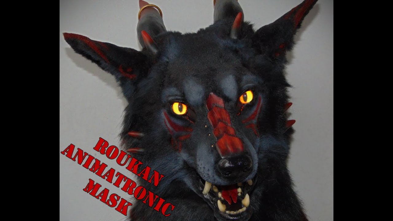 Roukan (Wolf/Dragon) Animatronic mask - YouTube