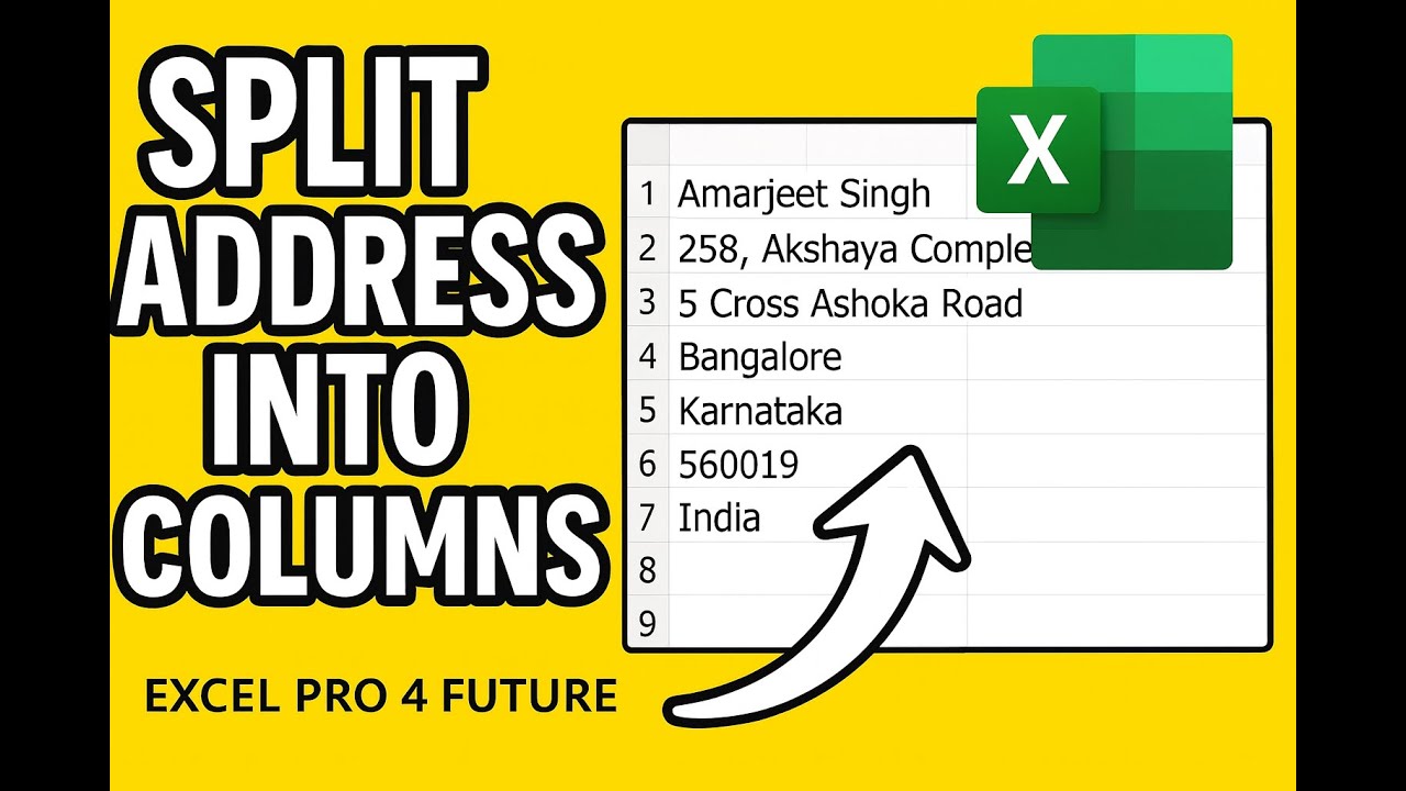 Split Address into Columns in Excel | Step-by-Step Tutorial for ...
