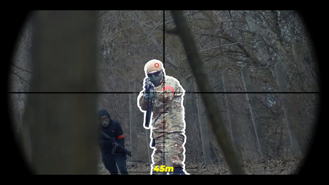Airsoft sniper - spotter duo in city defense - YouTube