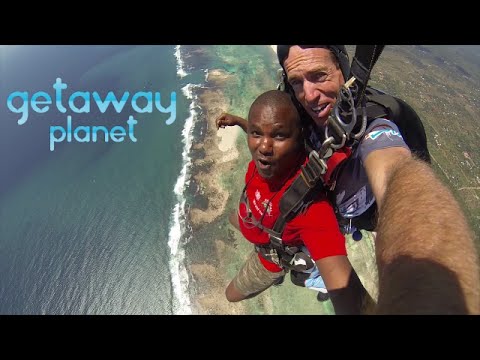 Skydiving in Diani, Kenya Part 2 | #GetawayPlanetArmy - YouTube