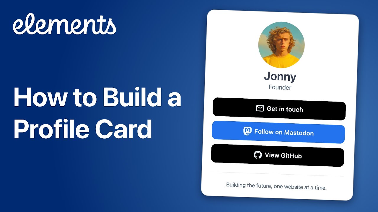 How to build a Profile Card using Scaffolding Templates - YouTube