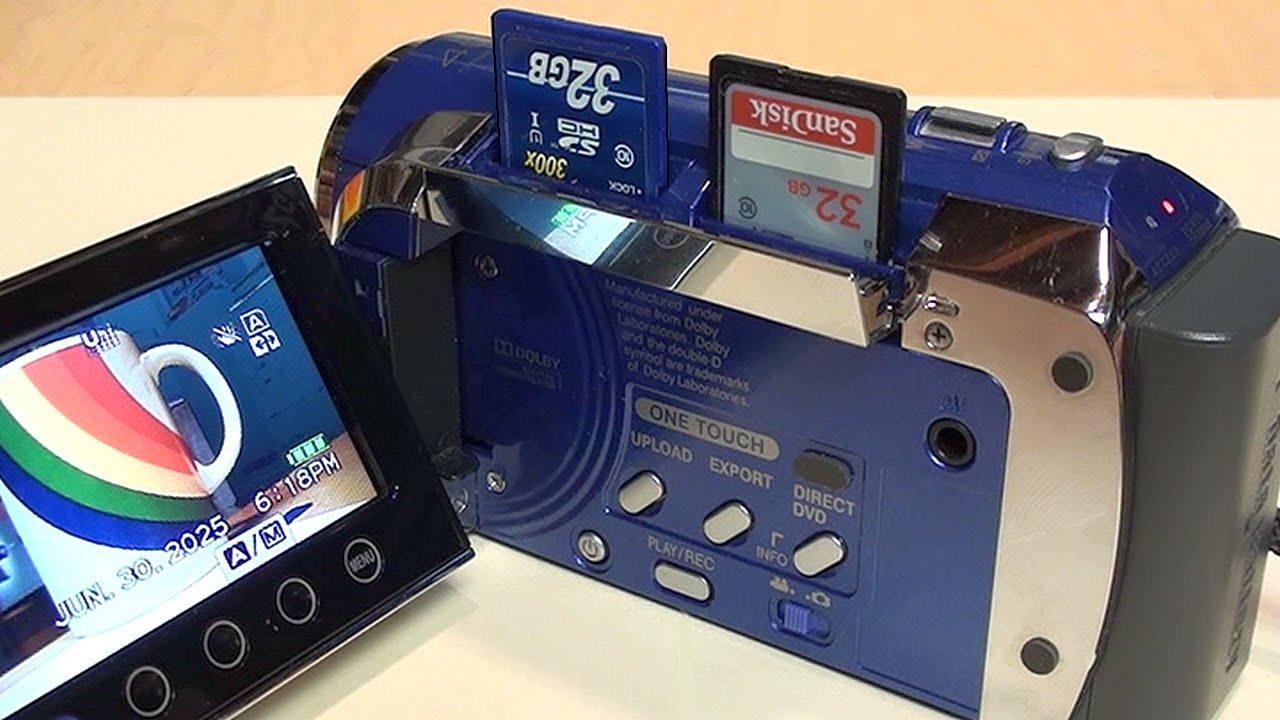 JVC's dual SD card slot camcorder - GZ-MS120 (2009) - YouTube