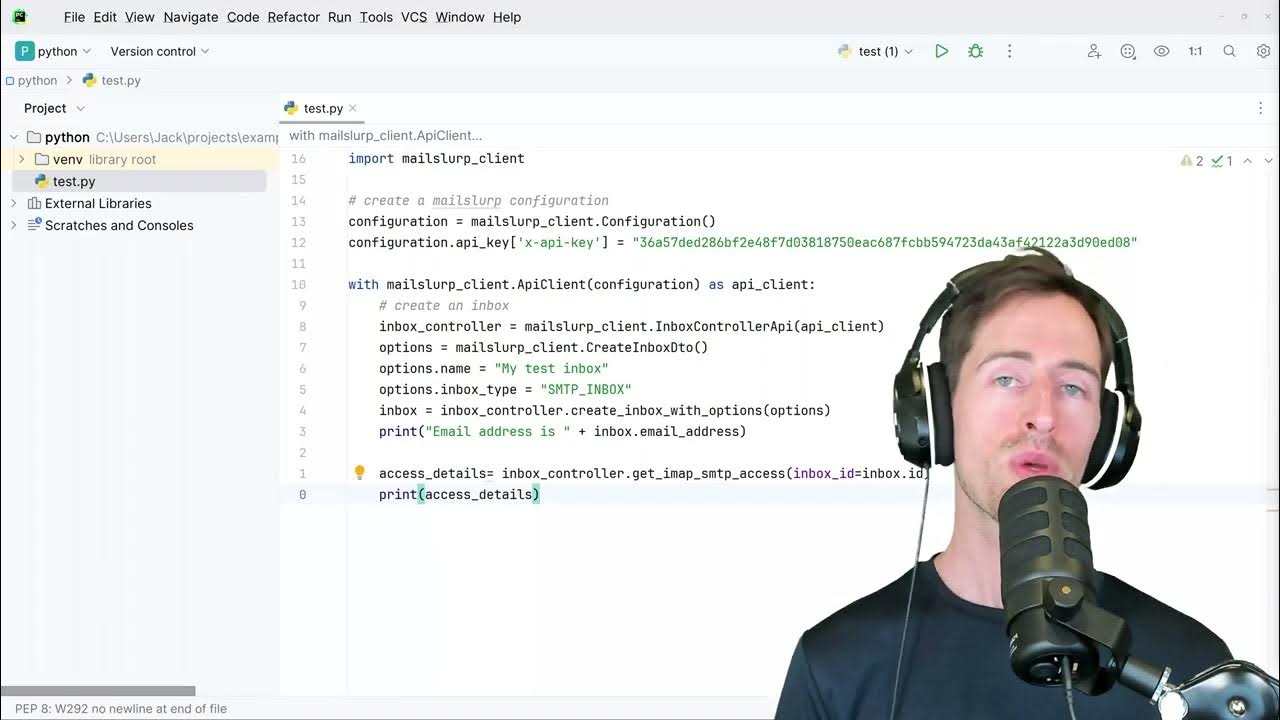 Python email tutorial - send and receive mail with SMTPLib and MailSlurp's throwaway email ...