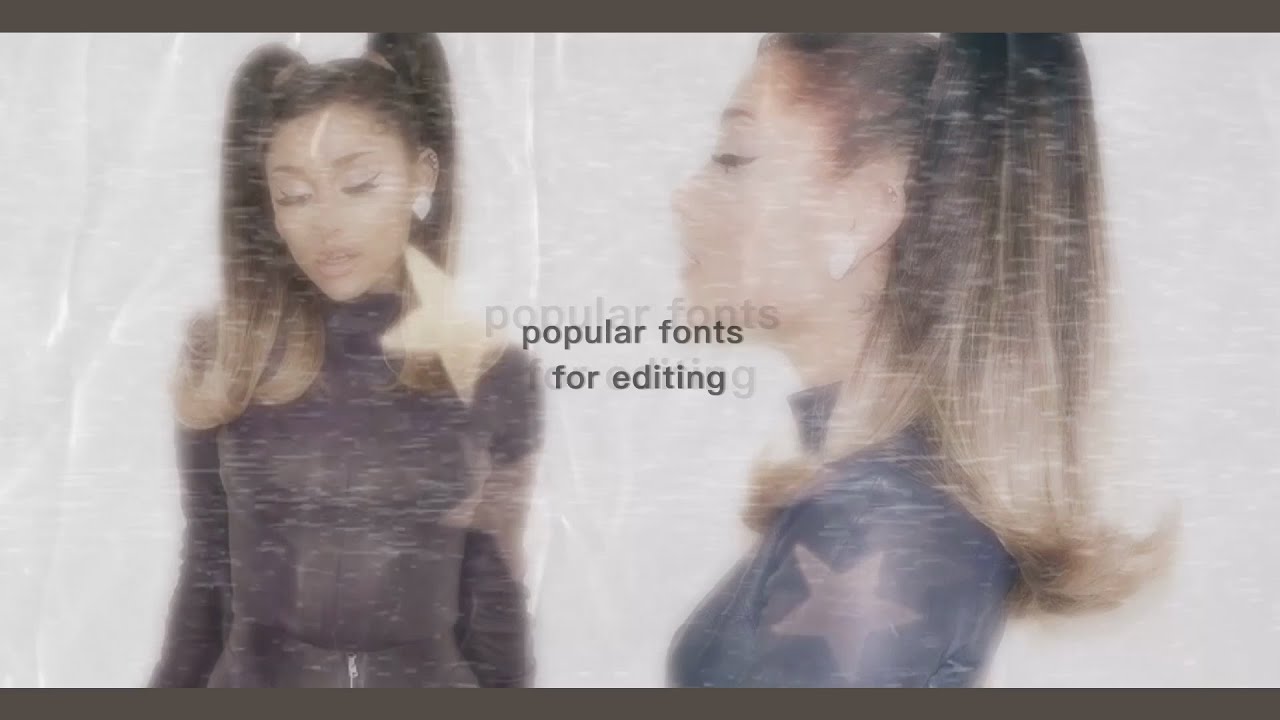 popular fonts for edits :) - YouTube
