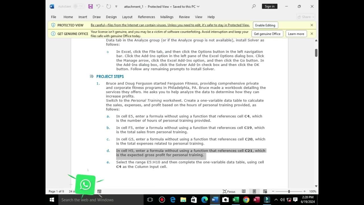 New Perspectives Excel 2019 | Module 8: SAM Project 1b | Ferguson ...