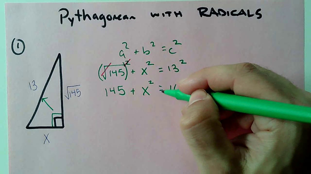 Pythagorean with Radicals - YouTube