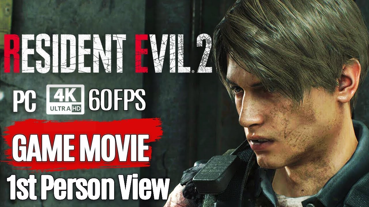 RESIDENT EVIL 2 Remake All Cutscenes Leon 1st Person View (Game Movie ...