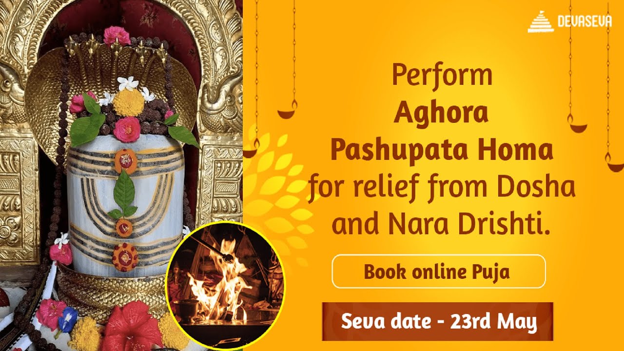 Perform Aghora Pashupata Homa for relief from Dosha and Nara Drishti ...