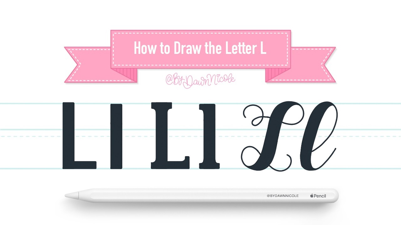 How to Draw the Letter L in 3 Lettering Styles | Procreate Tutorial ...