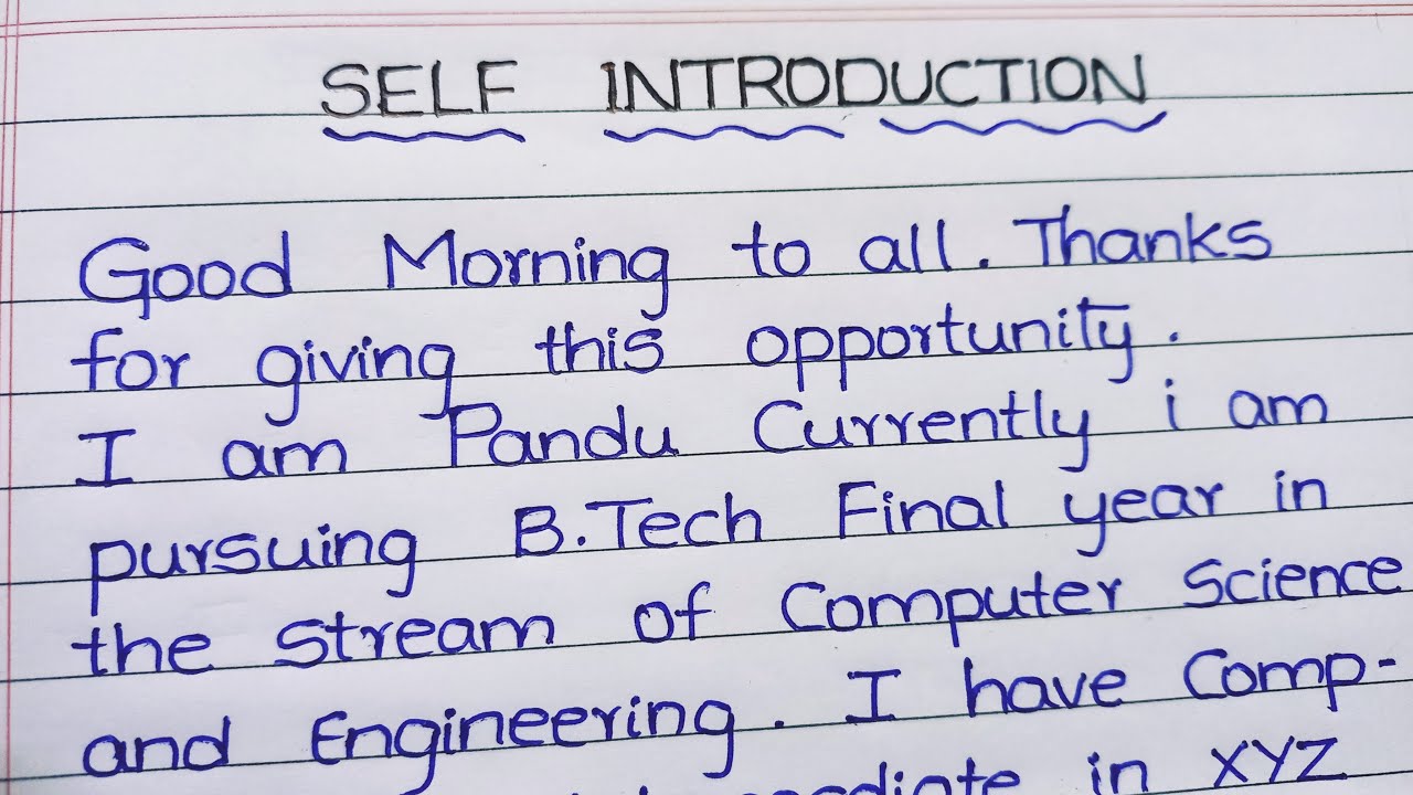 HOW TO INTRODUCE YOURSELF IN ENGLISH | SELF INTRODUCTION DURING ...